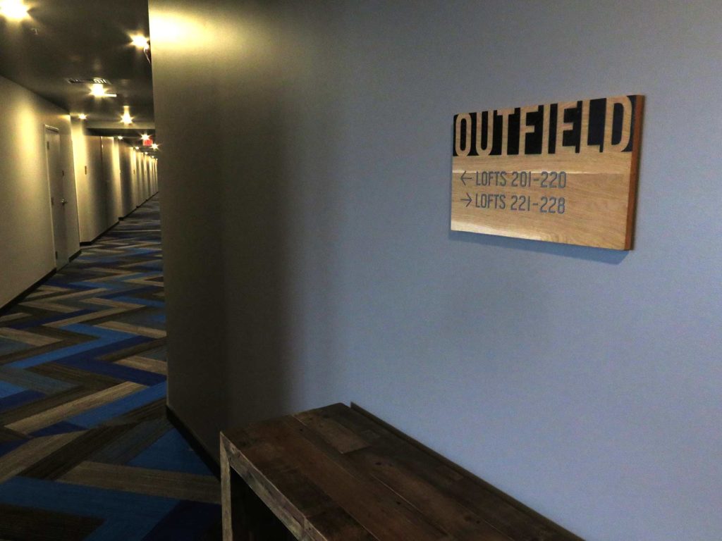 Custom Wood ADA Signs: Outfield Lofts - by Ideation Signs